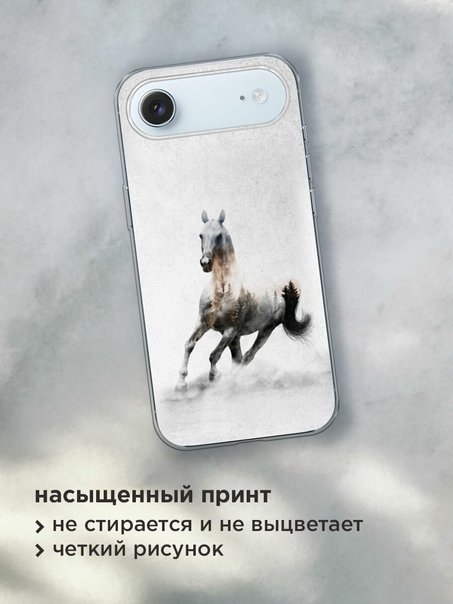 Чехол на Apple iPhone Air / Айфон Айр с принтом "Лошадь лес" — фото 1