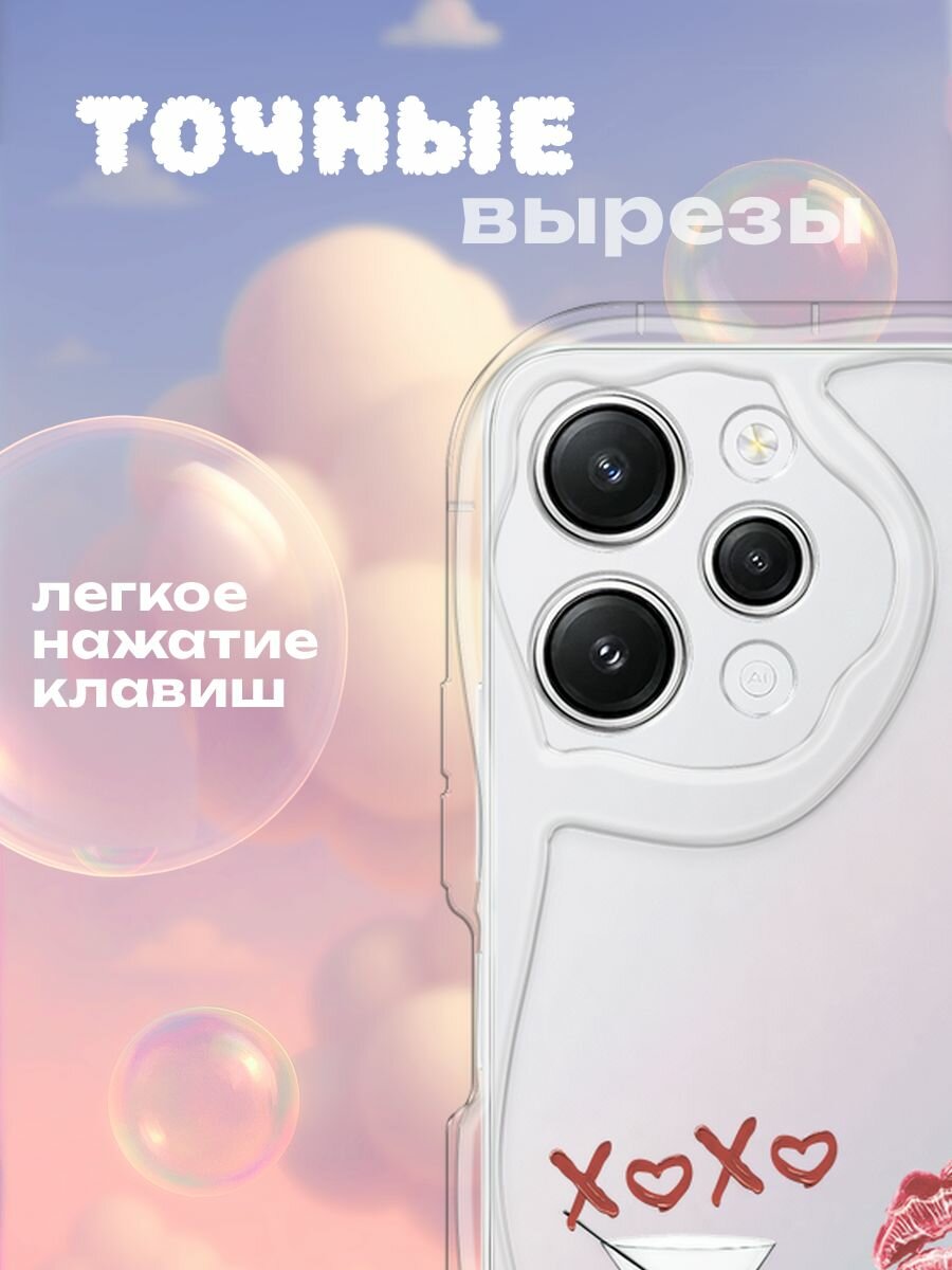 Чехол на Xiaomi Redmi 12 / Редми 12 с принтом xoxo lucky girl 2 — фото 1