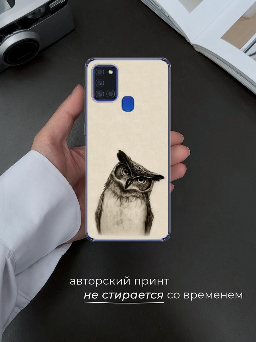 Чехол на Samsung Galaxy A21s / Самсунг Галакси A21s с принтом "Сова" — фото 1