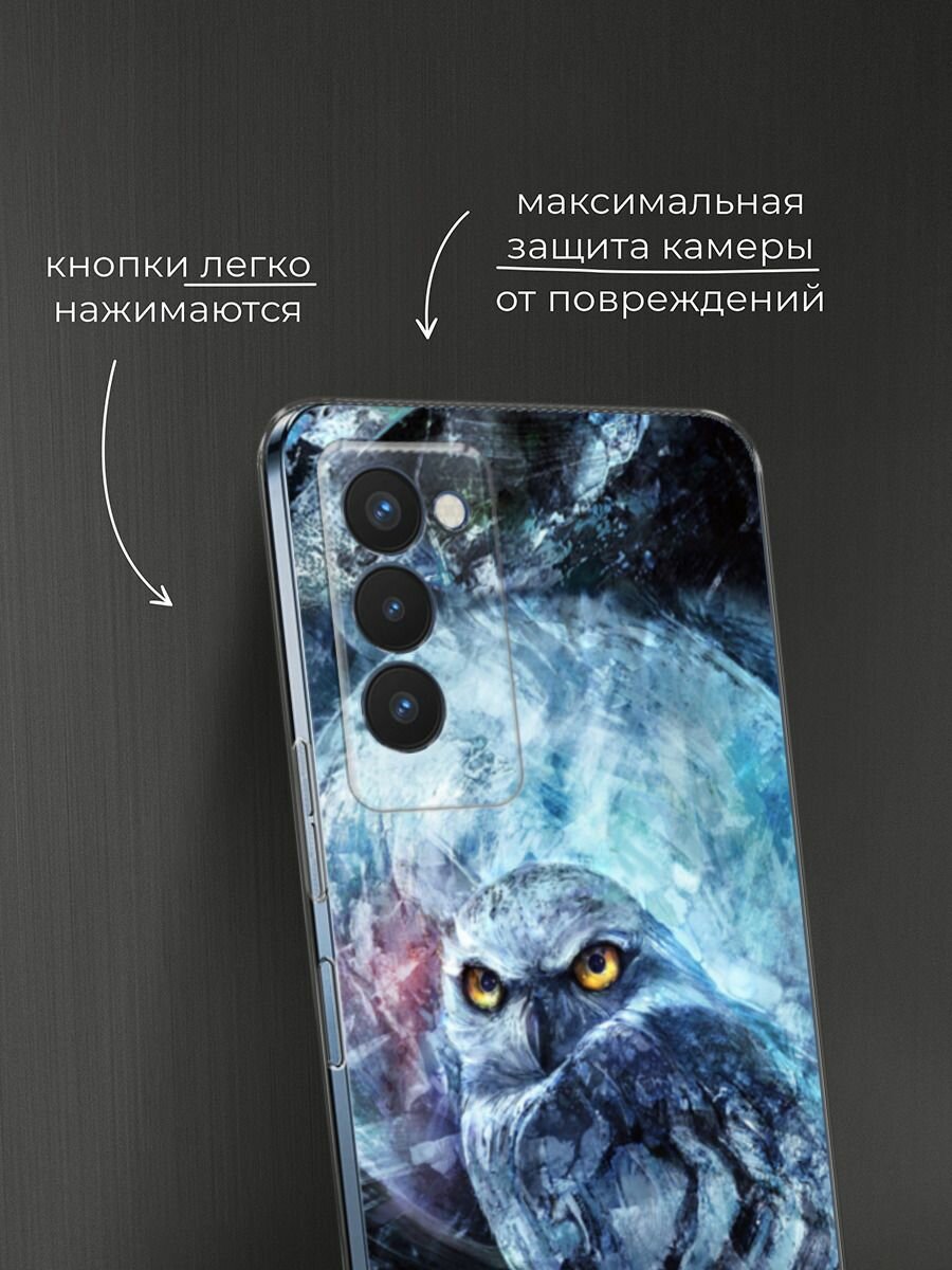 Чехол на Tecno Camon 18P / Техно Камон 18Р с принтом "Сова арт 8" — фото 1