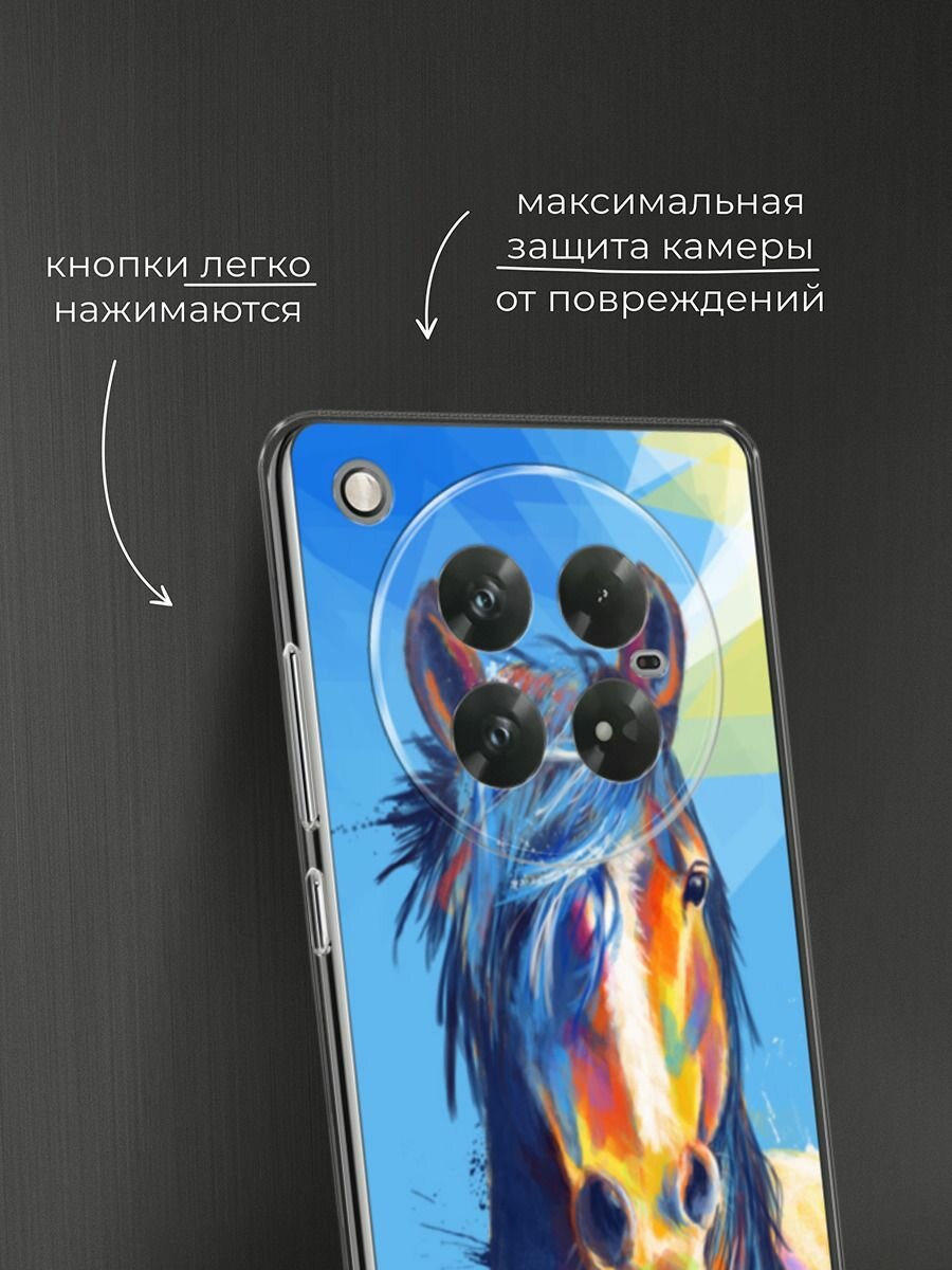 Чехол на Infinix Zero 40 5G / Инфиникс Зеро 40 5G с принтом "Лошадь арт 3" — фото 1