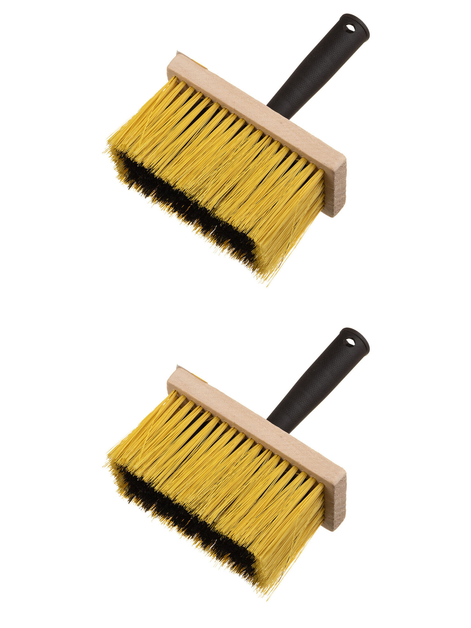 Кисть малярная макловица искусственная щетина пластиковая ручка 150х70 мм для обойного клея и грунтов на водной основе (2 шт.)