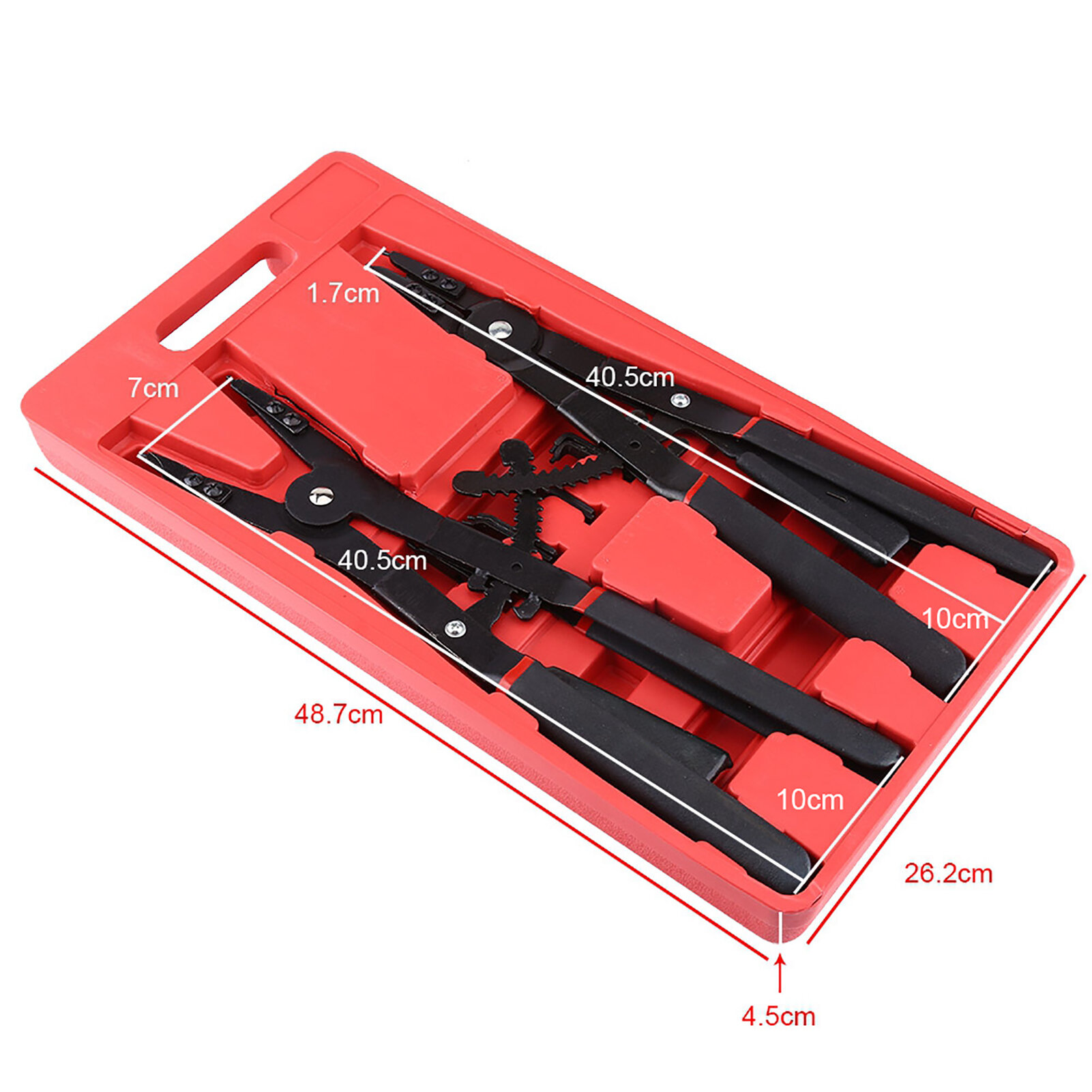 16-дюймовый универсальный набор щипцов для храповиков с заменяемыми насадками, инструмент для удерживающих колец