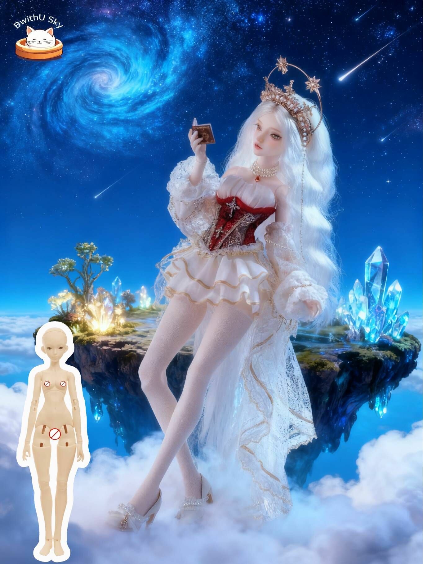 Кукла BwithU Kael, 1/4, обнаженная кукла с нормальной кожей, без макияжа, без аксессуаров