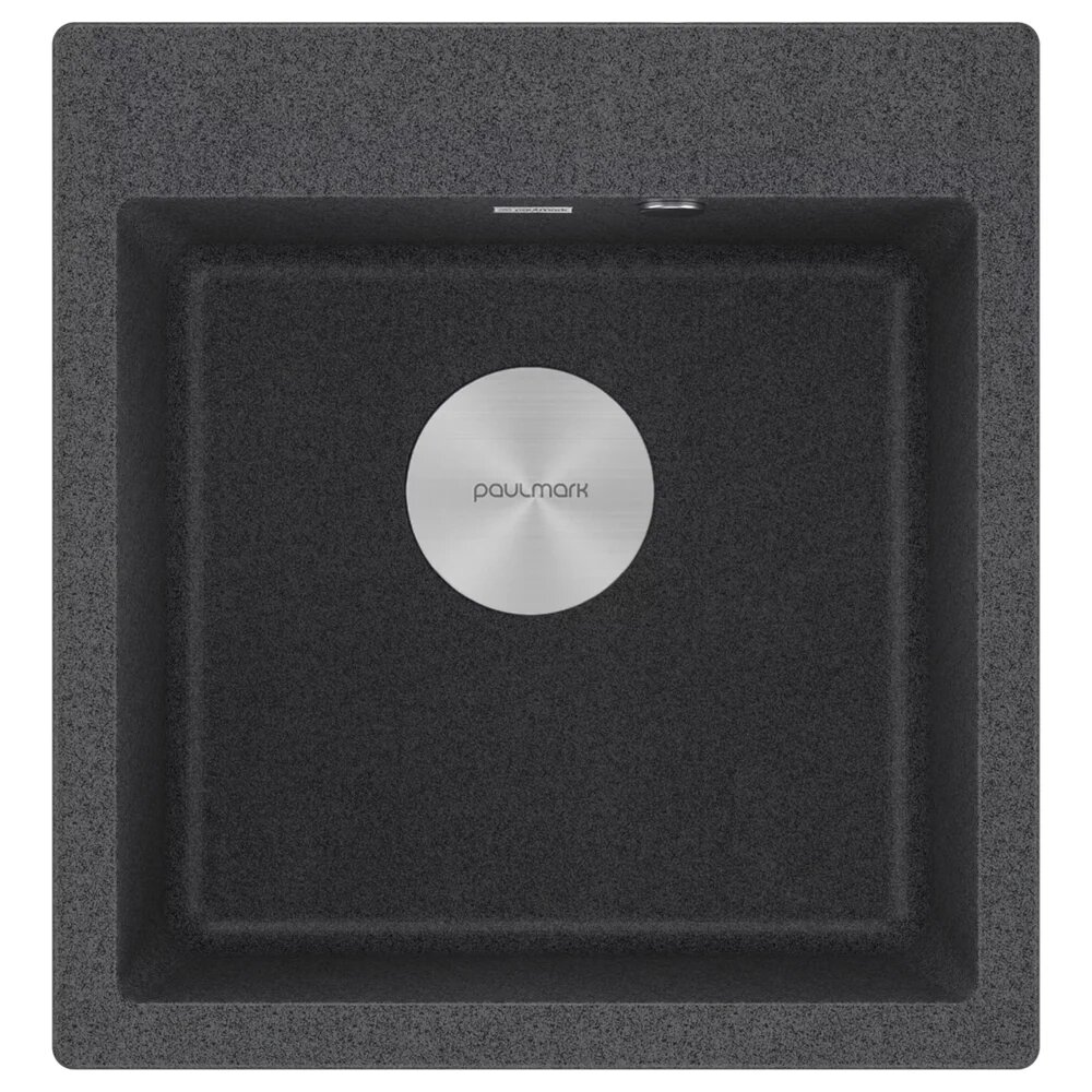 Мойка кухонная Paulmark Kante 50 PM105152-DG 51x52, прямоугольная, мойка для кухни, черная, серая, матовая
