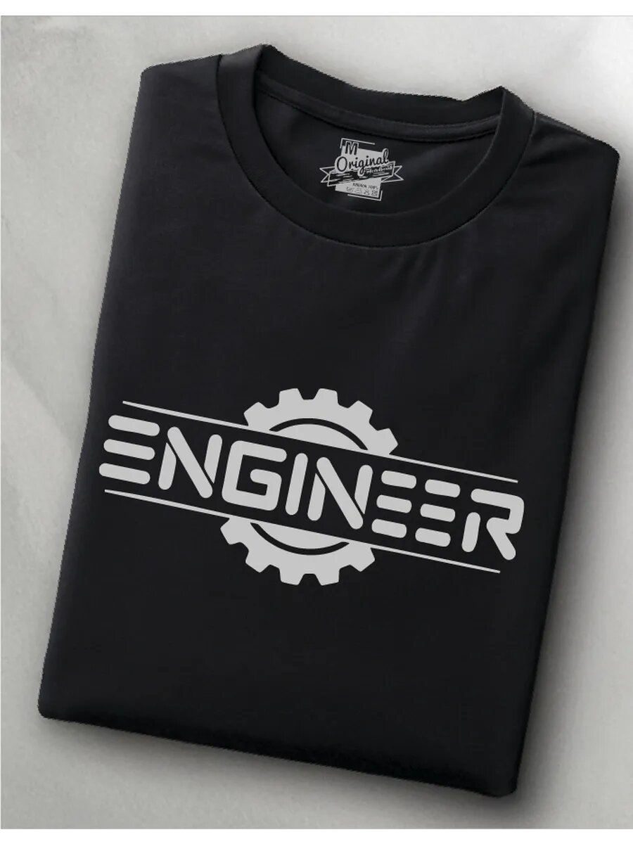 Футболка с принтом инженер