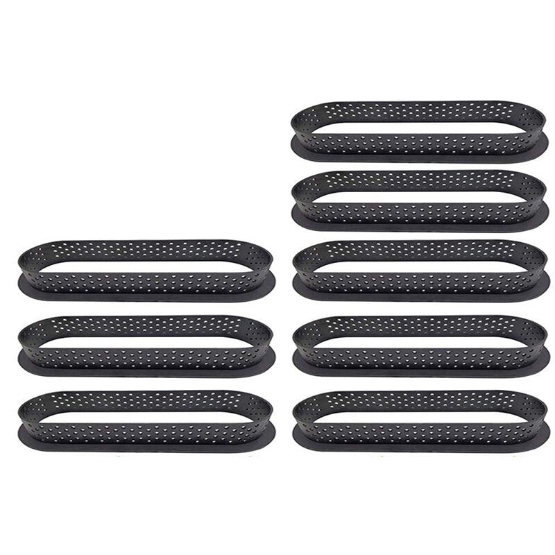 Кольцо для торта овальной формы, пластиковое, перфорированное, самодельное, форма для десерта, фруктов, печенья, формы для выпечки, инструмент для выпечки, 8 шт.