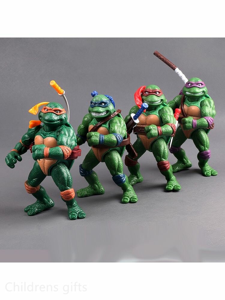 4 Куклы Черепашки-ниндзя, модели ручной работы, классические украшения, подарки