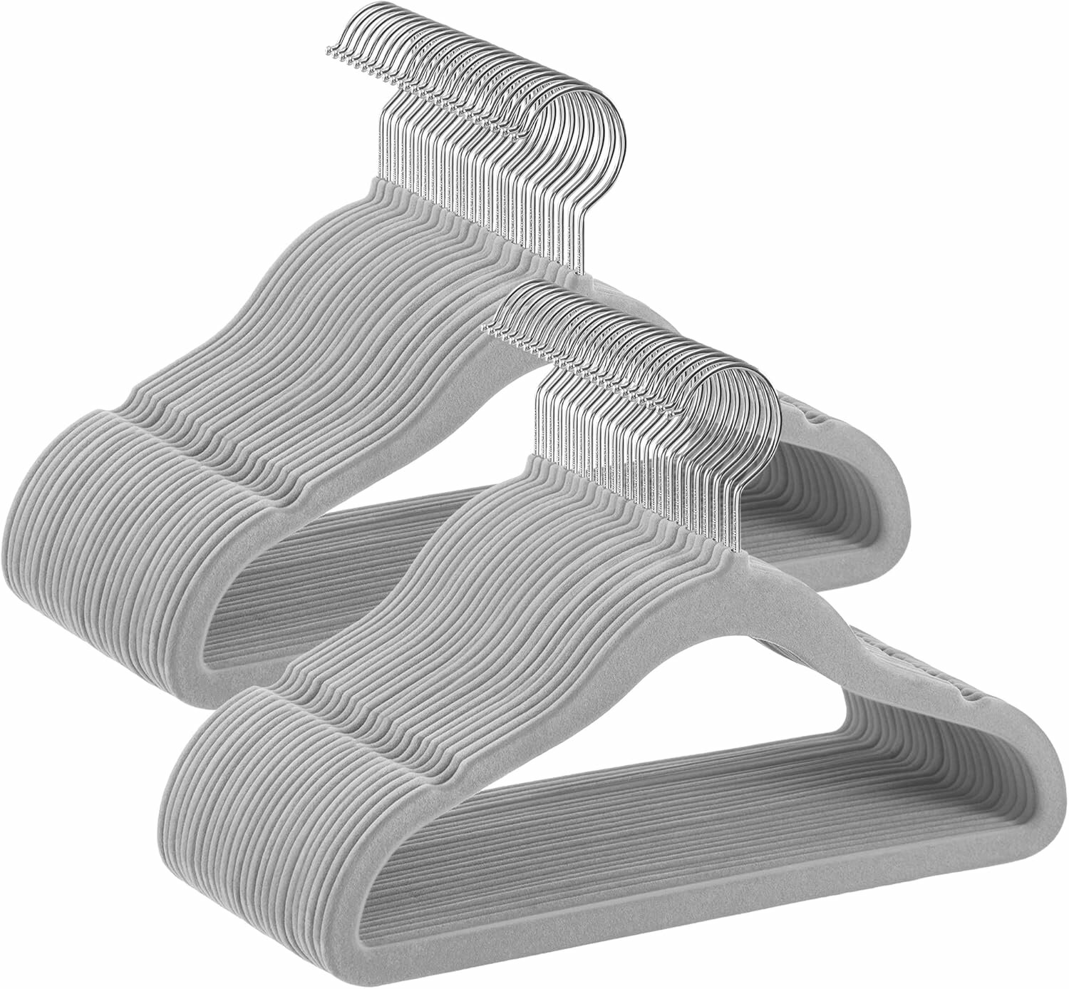 Вешалки для детской одежды SONGMICS - бархат, серый цвет , 50 шт, CRF027G05
