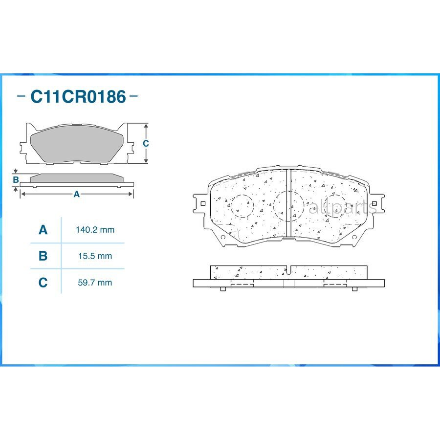 CWORKS C11CR0186 Колодка тормозная передняя (кт.4шт) Low Metallic MAZDA: 6 седан (GJ GL) 6 универсал (GJ GL)