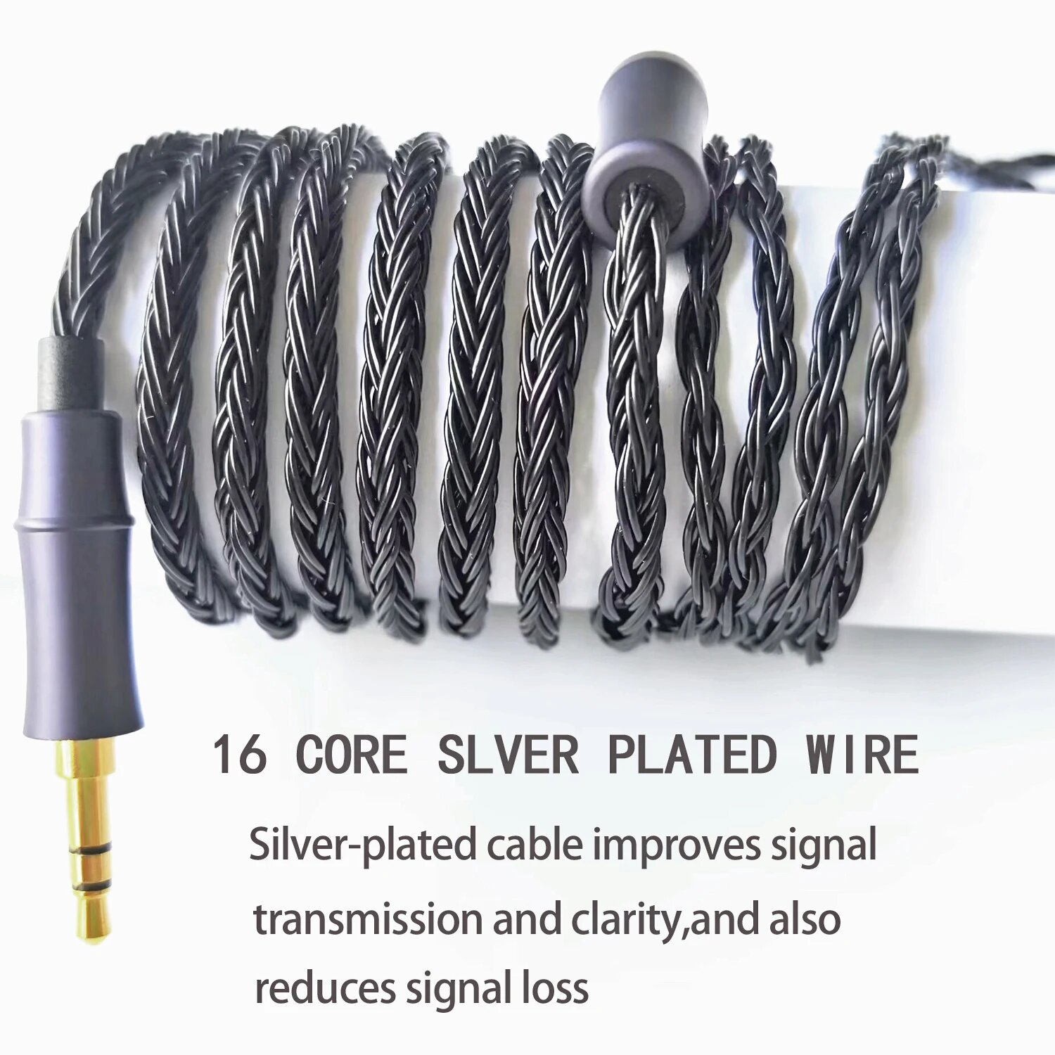Кабель IEM, 16-жильный посеребренный обновленный кабель для наушников, штекер 3,5 мм/4,4 мм, 0,78 мм, 2-контактный/QDC, сменный шнур для гарнитуры HIFI, провод