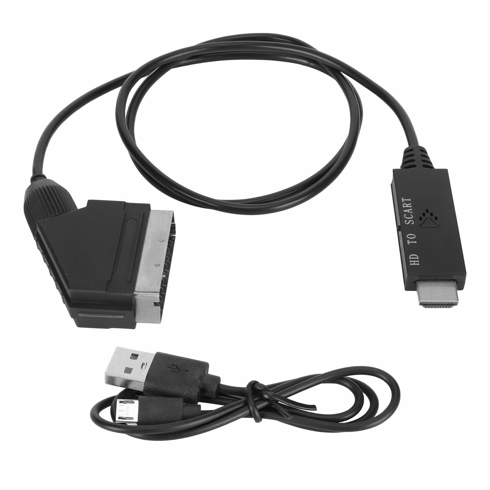 Кабель-адаптер HDMI - SCART, конвертер PAL/NTSC, для ТВ, VHS, видеомагнитофона, DVD.