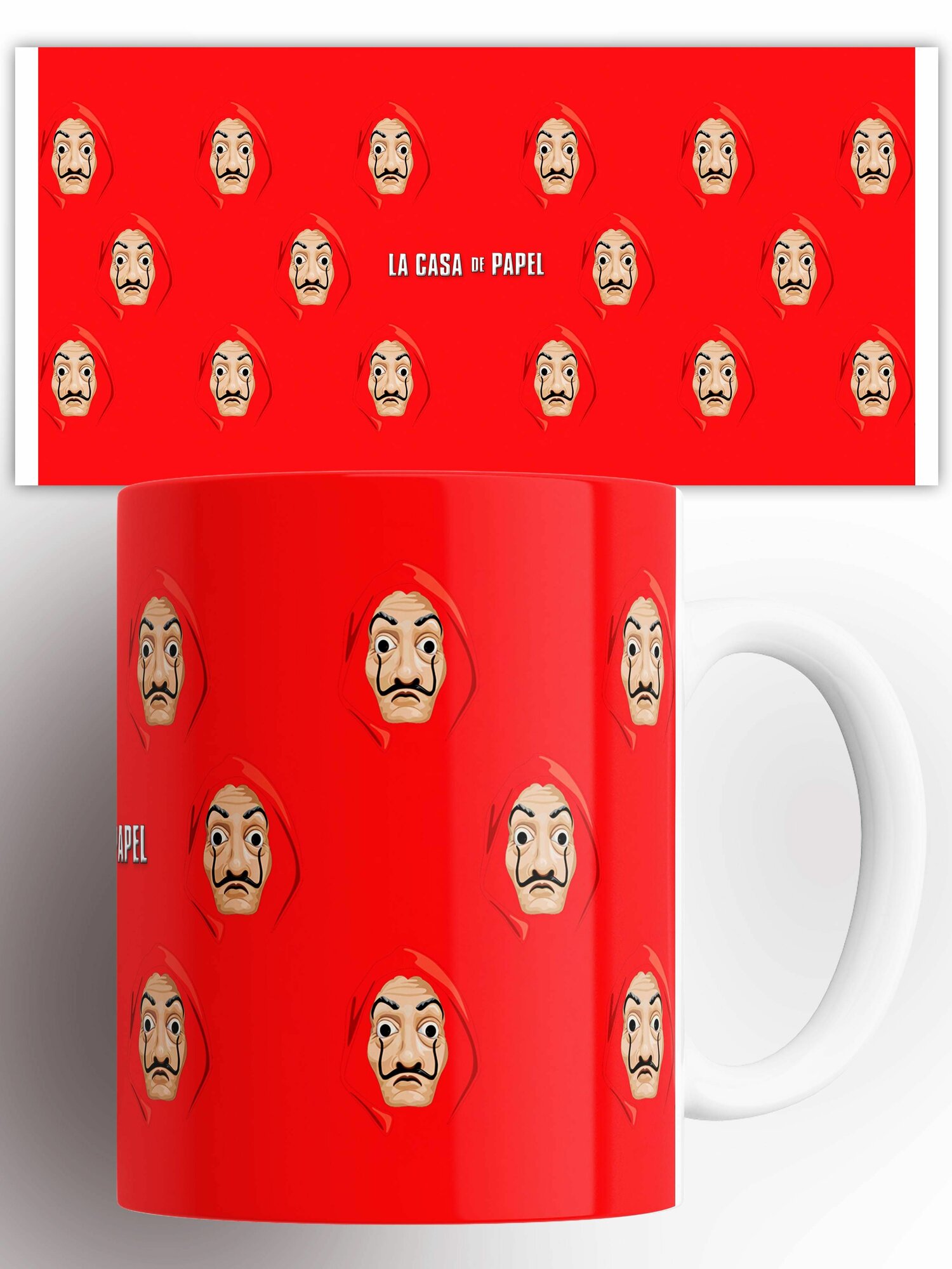 Кружка с принтом Бумажный дом 330 мл