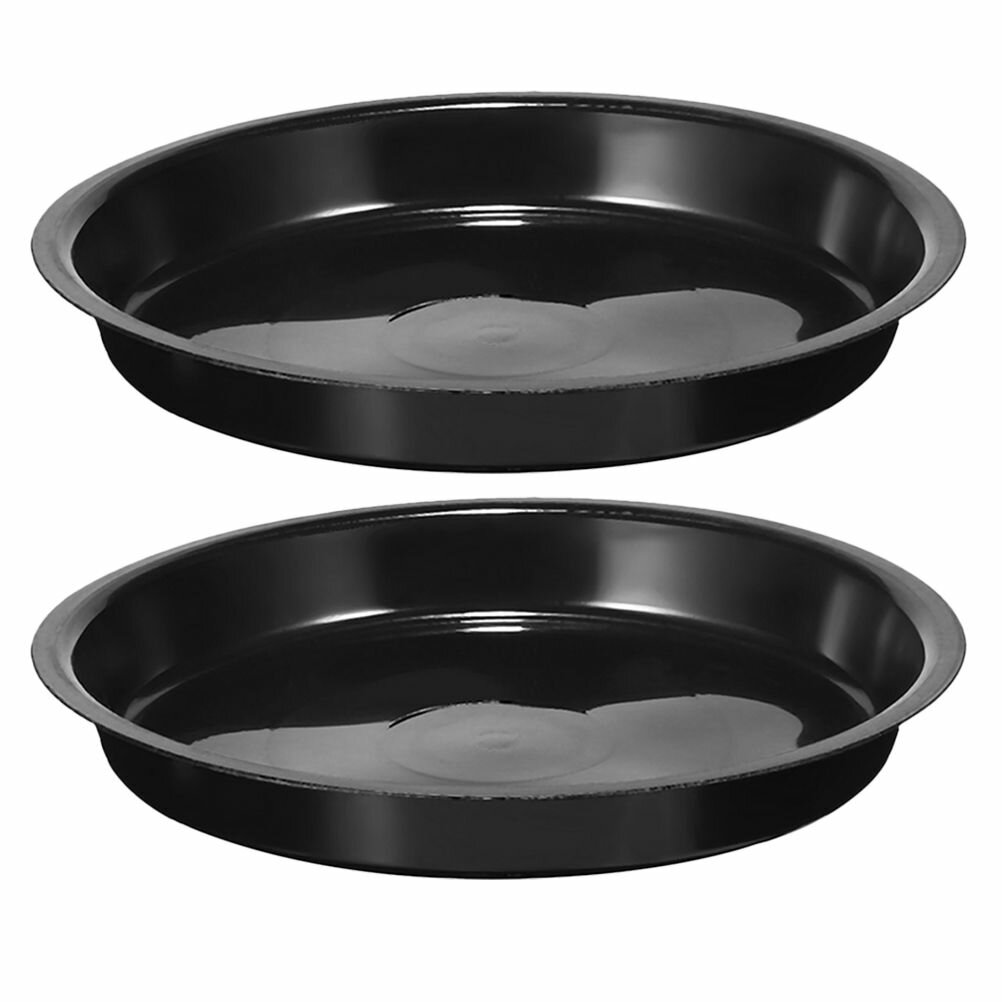 Поддон Для Растений Круглый, Черный, Пластиковый, Для Дренажа, 2 Шт