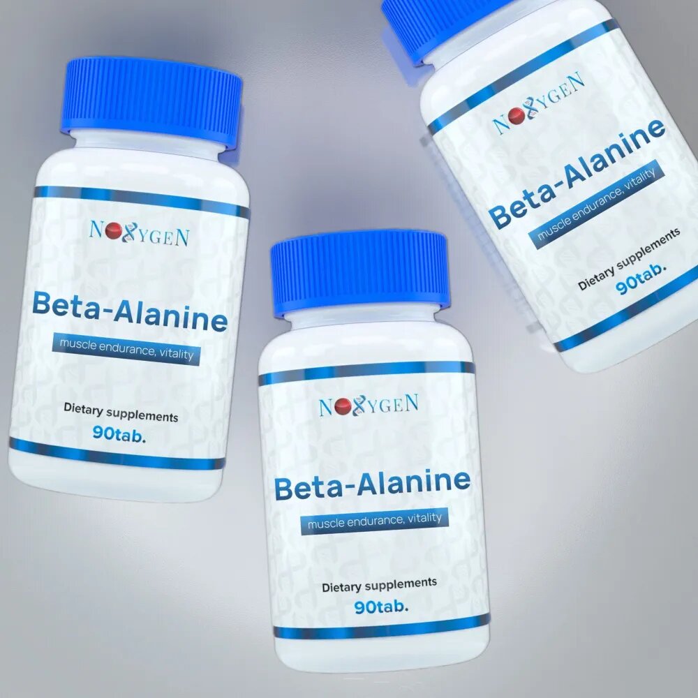 Noxygen Beta-Alanine, БАД, аминокислоты, без ГМО, аланин, 90 шт — фото 1