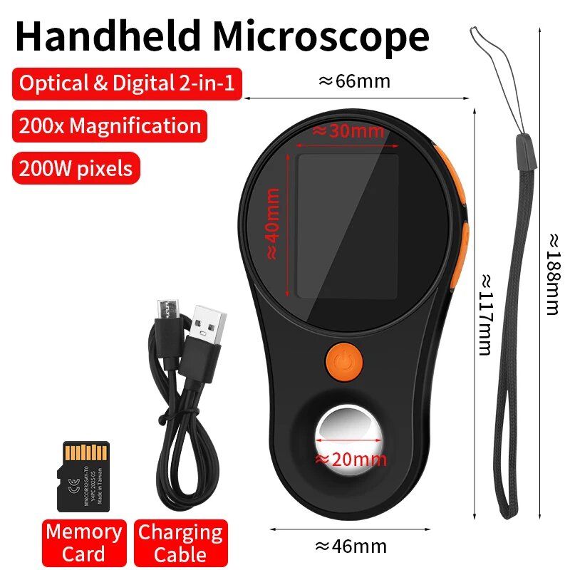 LUXIANZI Цифровая лупа 200x