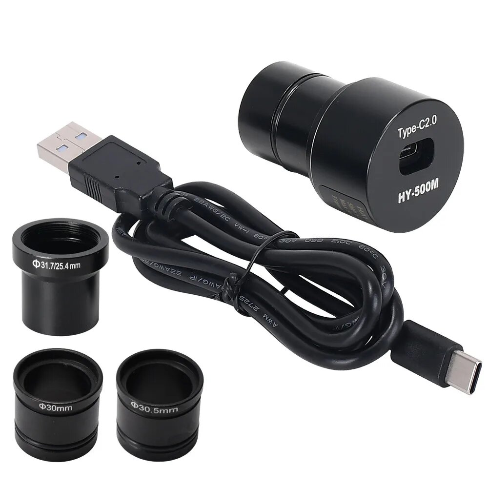 HAYEAR HY-500M USB микроскоп 5MP, 500x-1500x, Full Kit