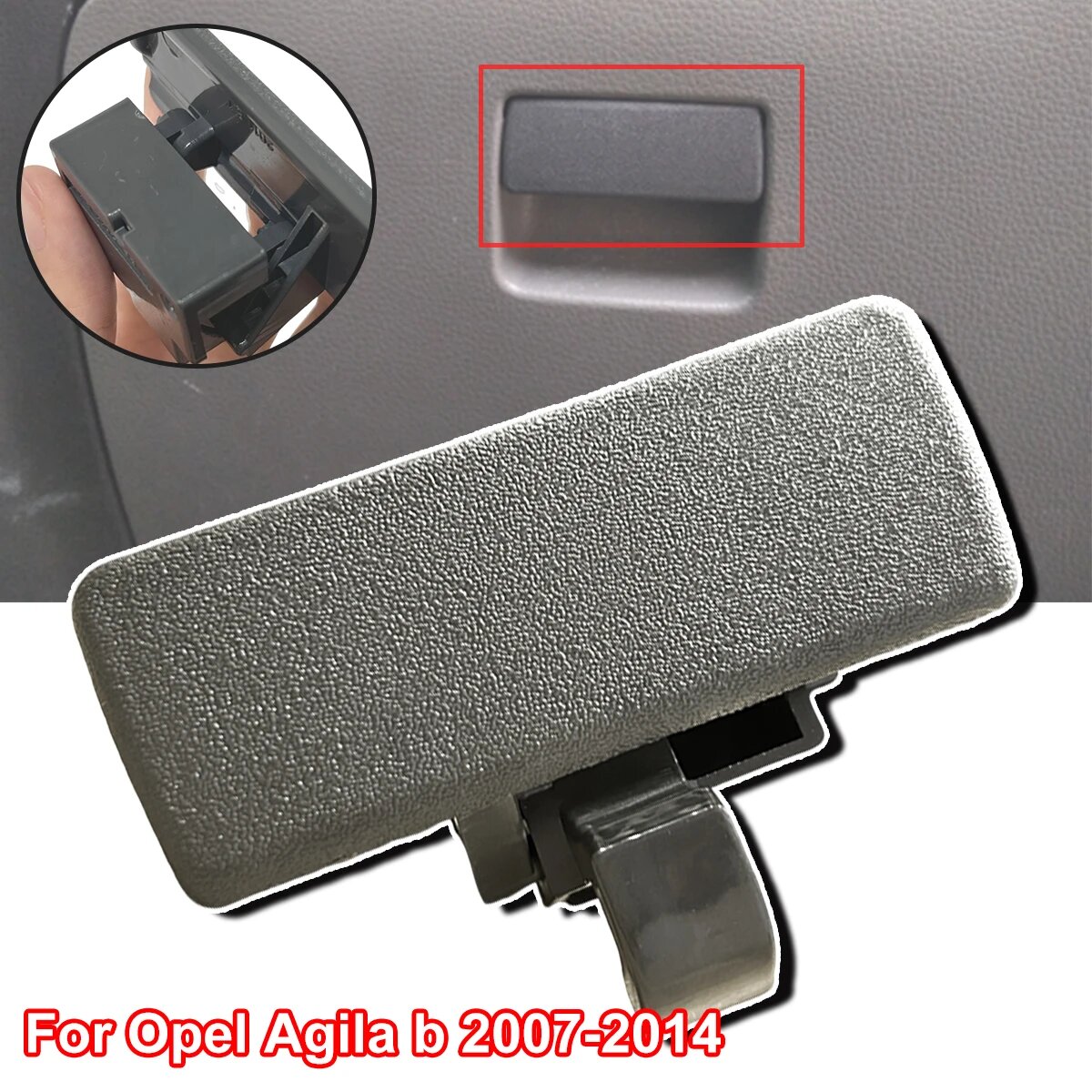Для Opel Agila b 2007-2014 крышка бардачка, замок, ручка, зажим в сборе, серые запасные части 7343063J02P4Z 7343063J02V6N 1pc