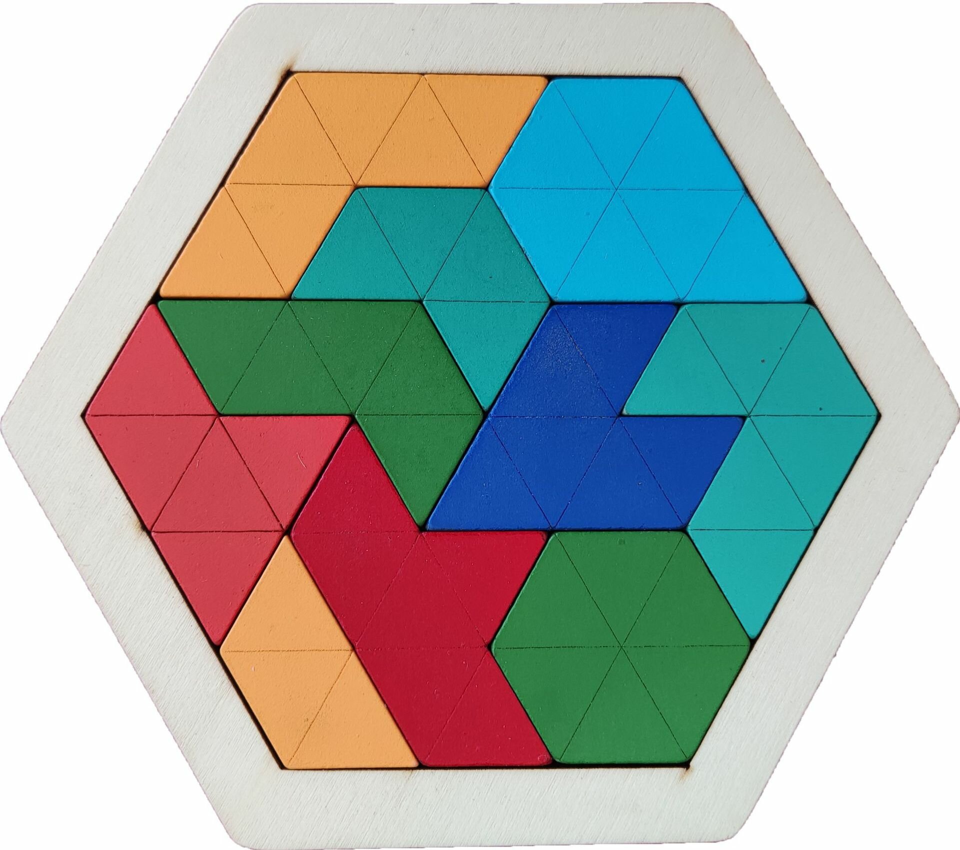 Деревянная головоломка из осины в форме треугольника для детей, малого размера, обучающая игрушка