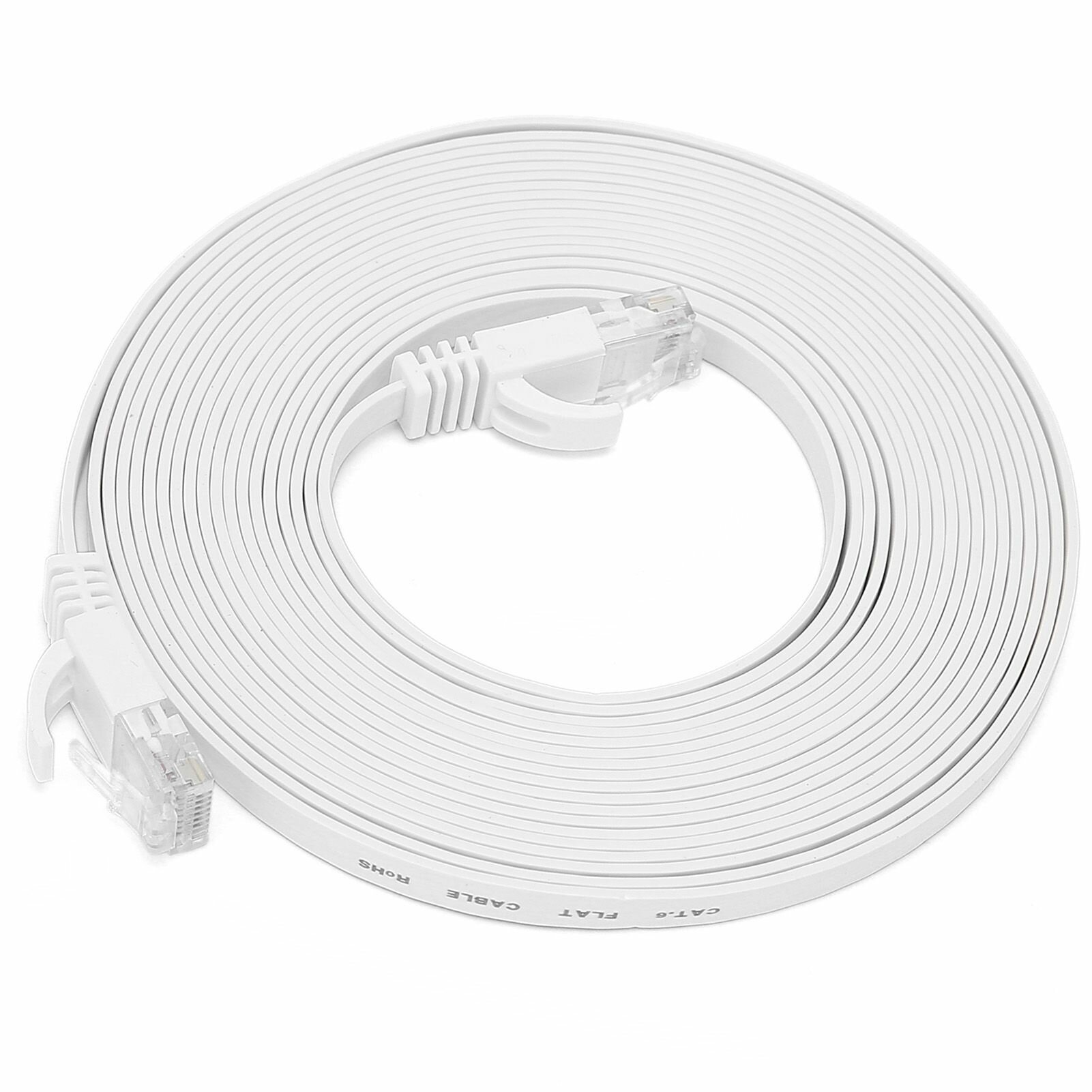 Ethernet-кабель CAT6, гигабитный, 8-жильный, витая пара, сетевая перемычка, плоский медный провод, 20 метров