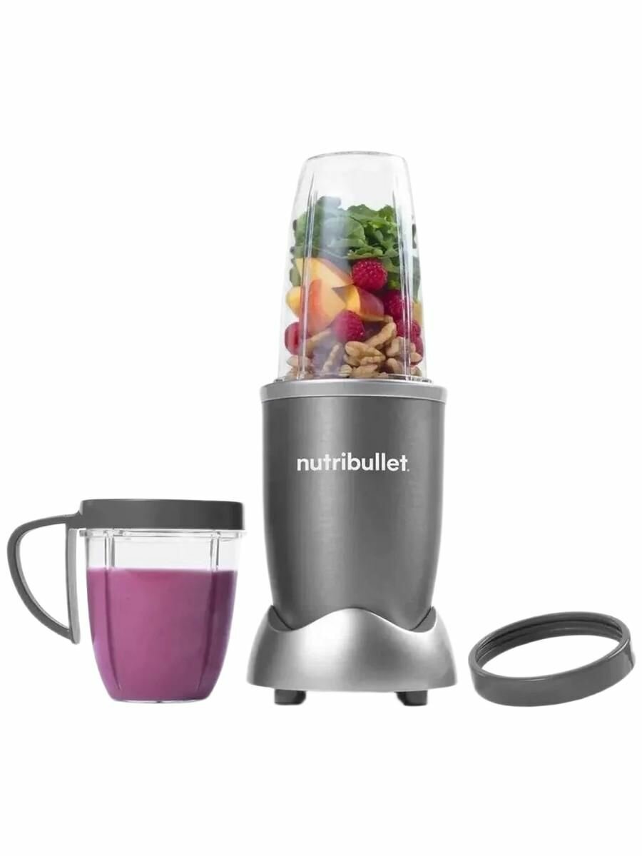 Блендер NutriBullet NB607DG, погружной, 600Вт, серебристый, пластик/металл — фото 1