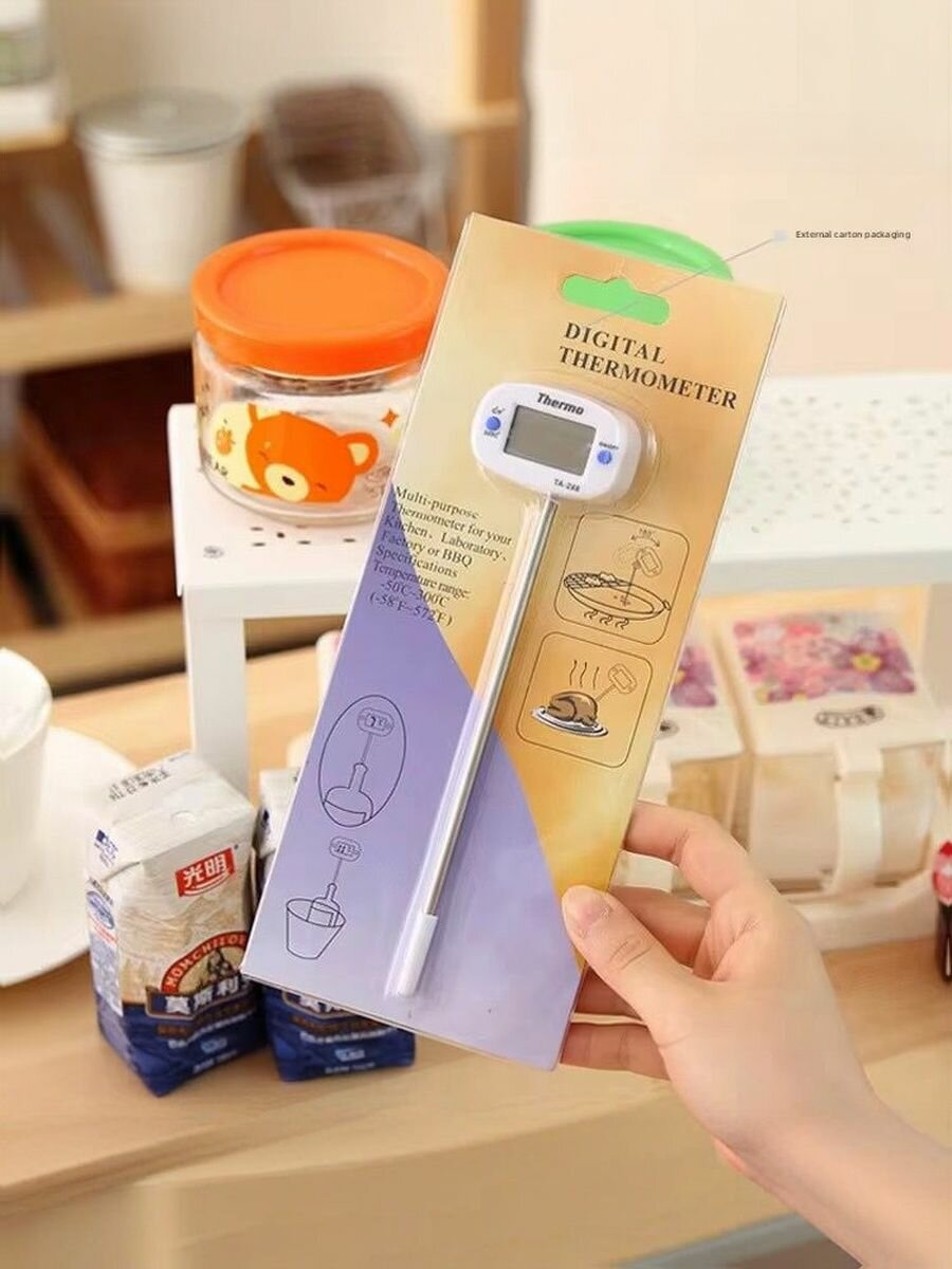 Термометр электронный поворотный, с коротким щупом 40 мм кулинарный щуп 4 см / Термометр для перегонного куба, отвода, самогонных аппаратов, гриля, коптильни