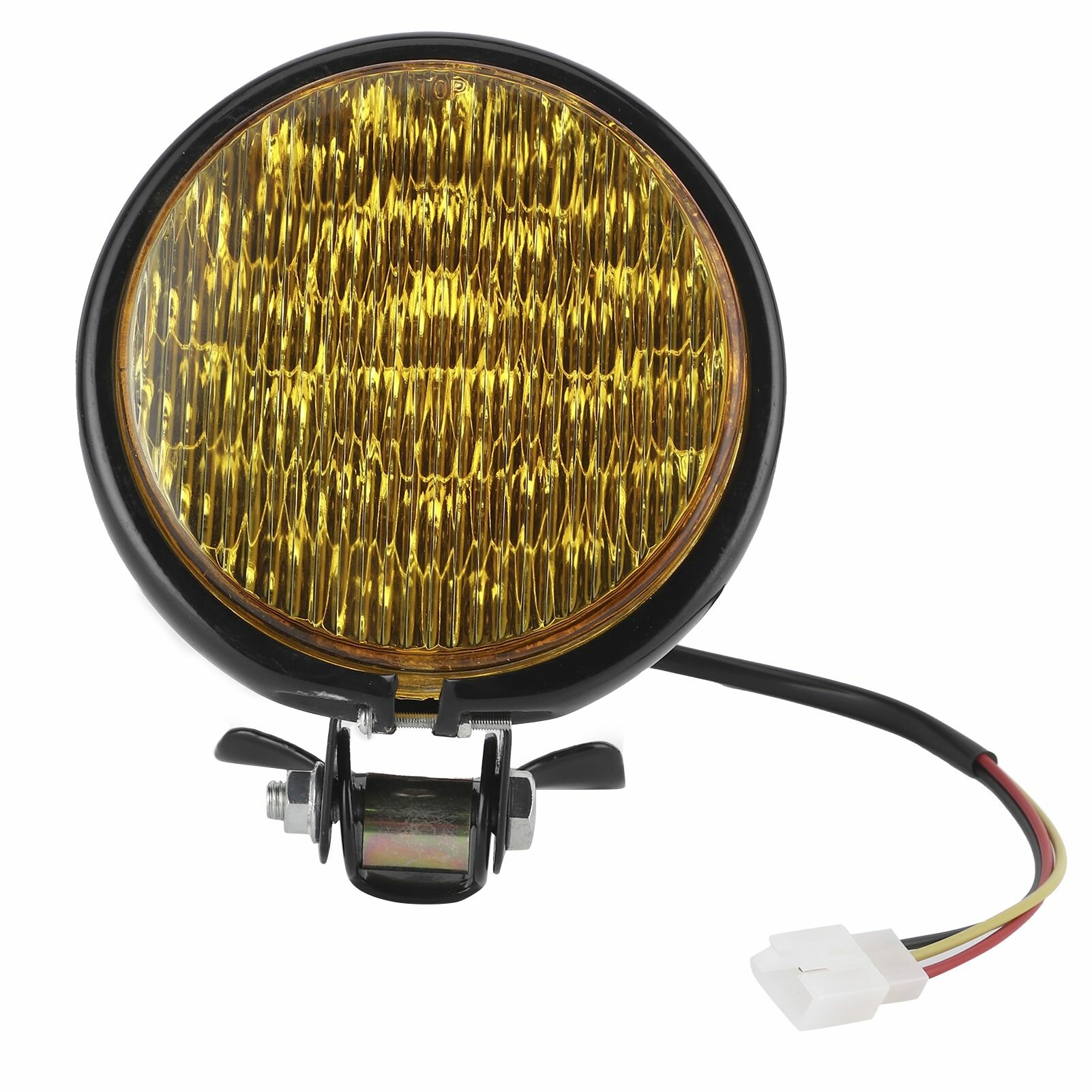 LED фара ближний/дальний свет желтый линза влагозащищенная универсальная 12В мотоцикл