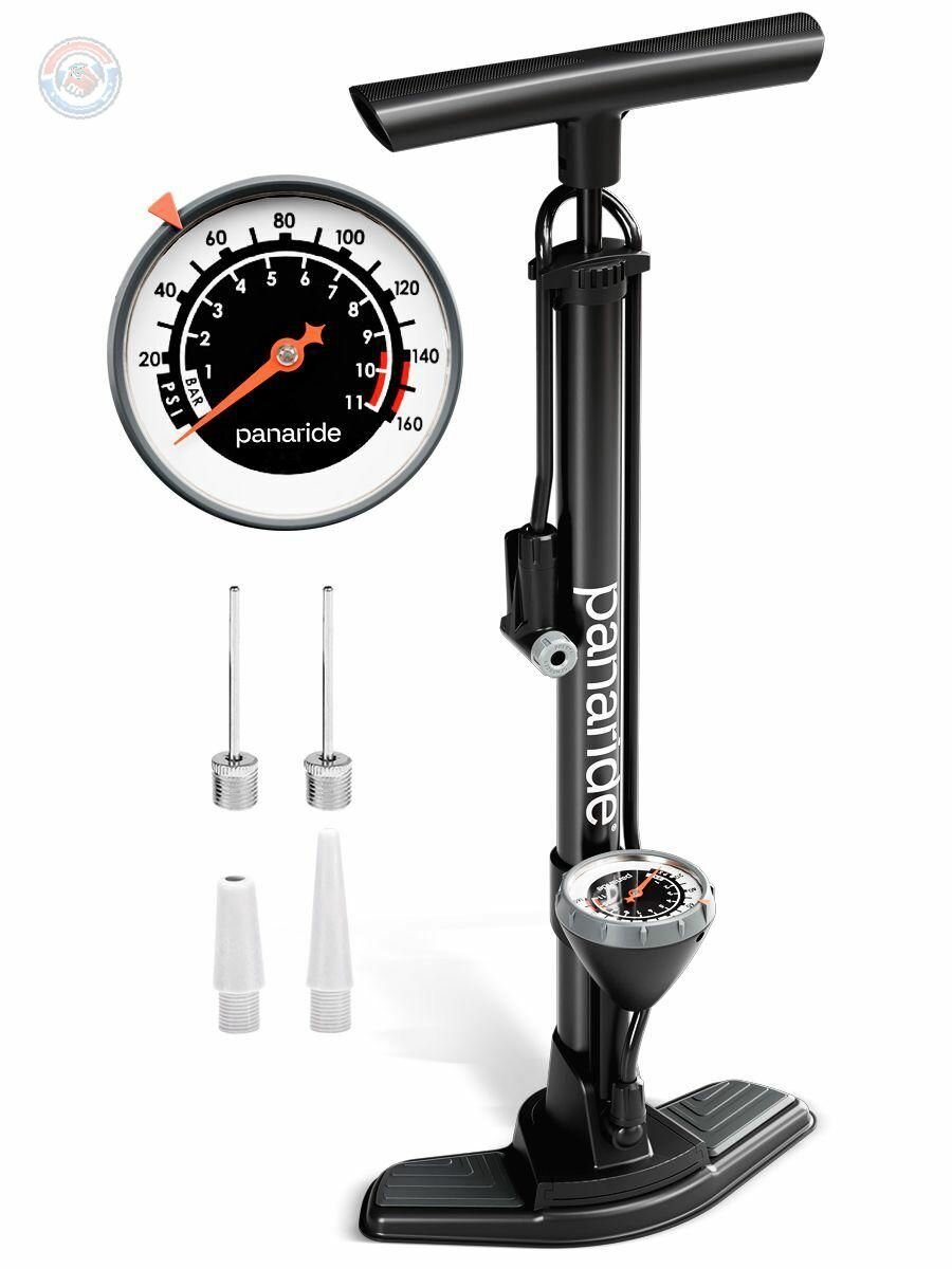 Ручной велосипедный насос P160 J, портативный мини-насос с манометром для горных и городских велосипедов, компактный насос для шин в дороге