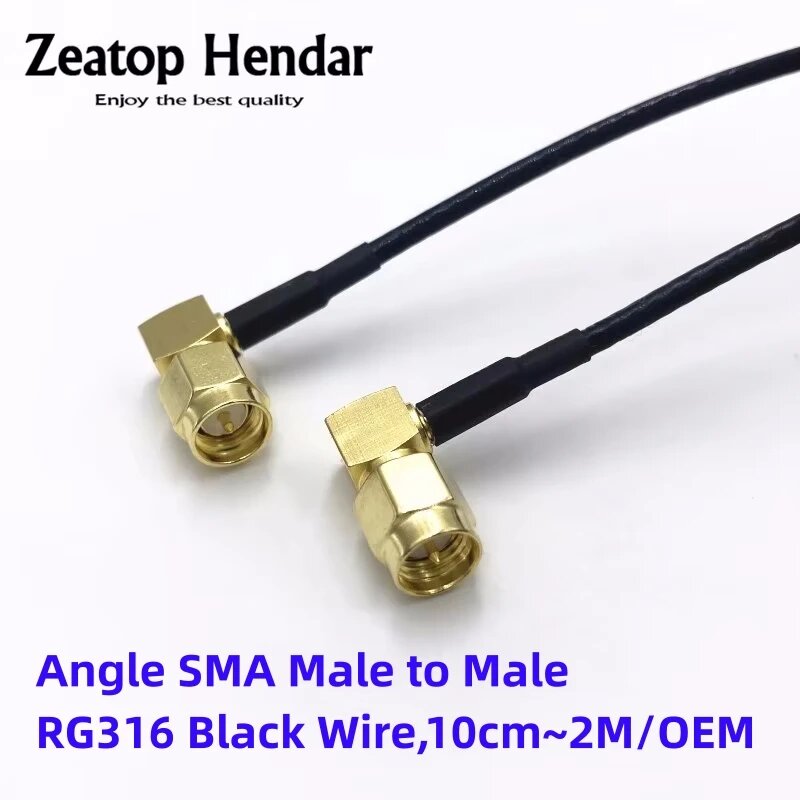 Коаксиальный кабель Zeatop Hendar RG316 черный SMA-SMA 30CM