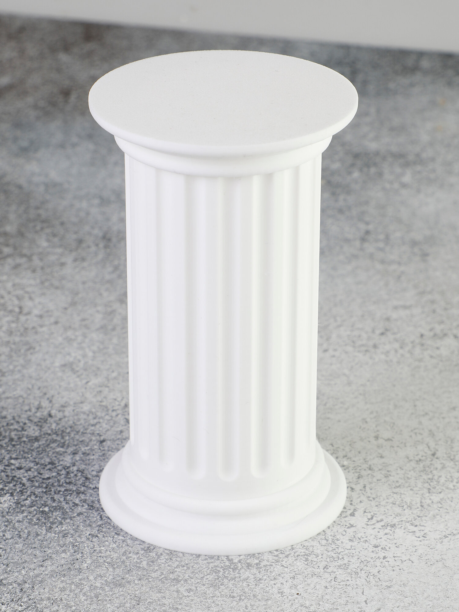 Фигурка "Античная греческая колонна", ручная работа, светло-серая, 13х13,4х7,8 см