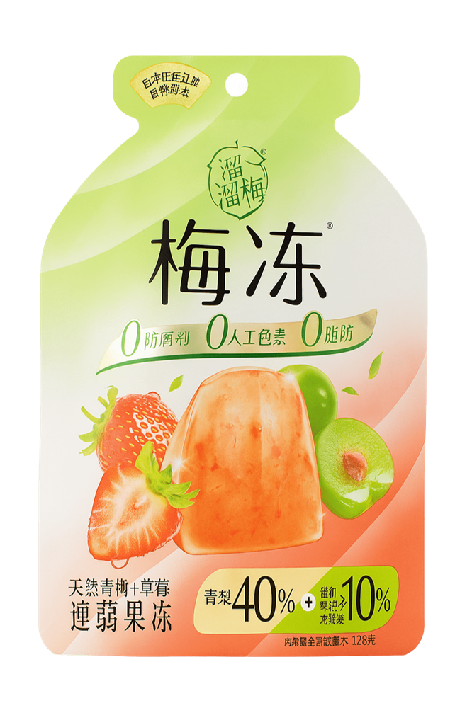 Liuliumei фруктовое желе Зеленая слива и клубника 120 гр