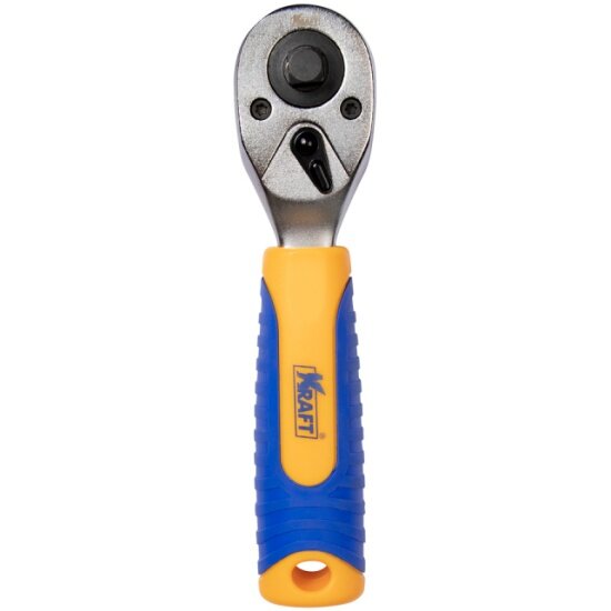Рукоятка трещоточная Kraft KT 705035 1/2", 3/8" короткая, для труднодоступных мест