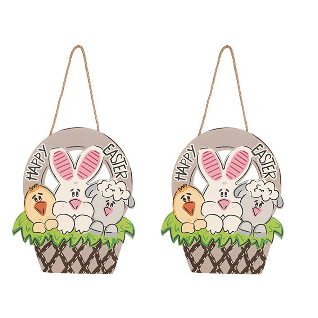 Деревянные кролики статуэтки на столовой орнамент висящий знак для входной двери стены садовые дома на ферме украшение