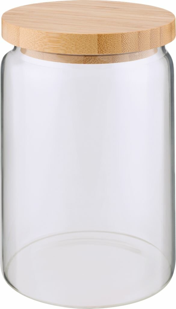 Банка для хранения HOMECLUB Bamboo, с крышкой, бамбук, 900мл