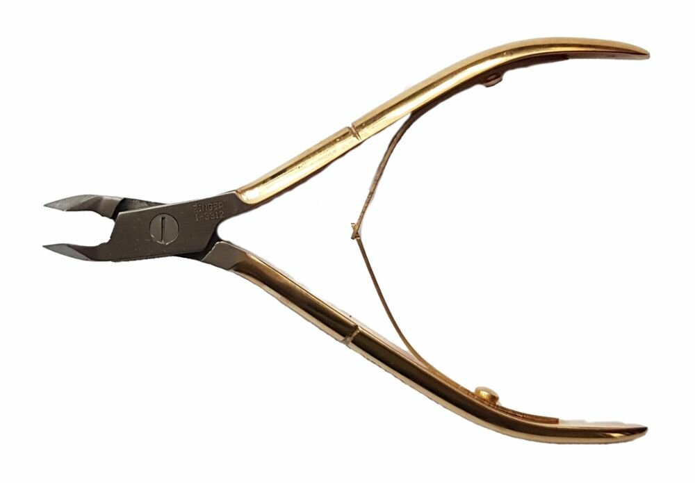 Маникюрные кусачки Zinger B-188 HG SH LJ ручной заточки, золотистые, с футляром