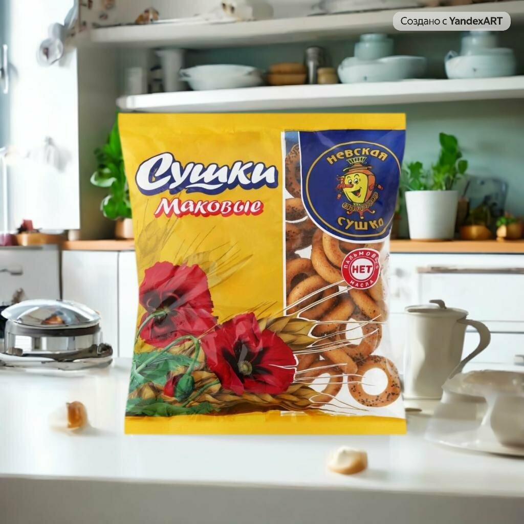 Сушки Невская Сушки маковые, фасованные, 275 грамм - 1 упаковка