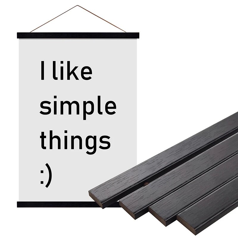 Деревянные магнитные рамки VCC для постеров Черный, 50cm, black frame