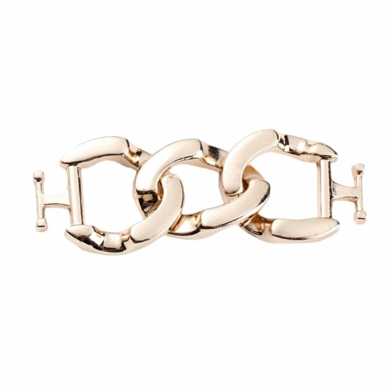 Металлическая пряжка для обуви, цепочка для лоферов, простое крепление, - 001