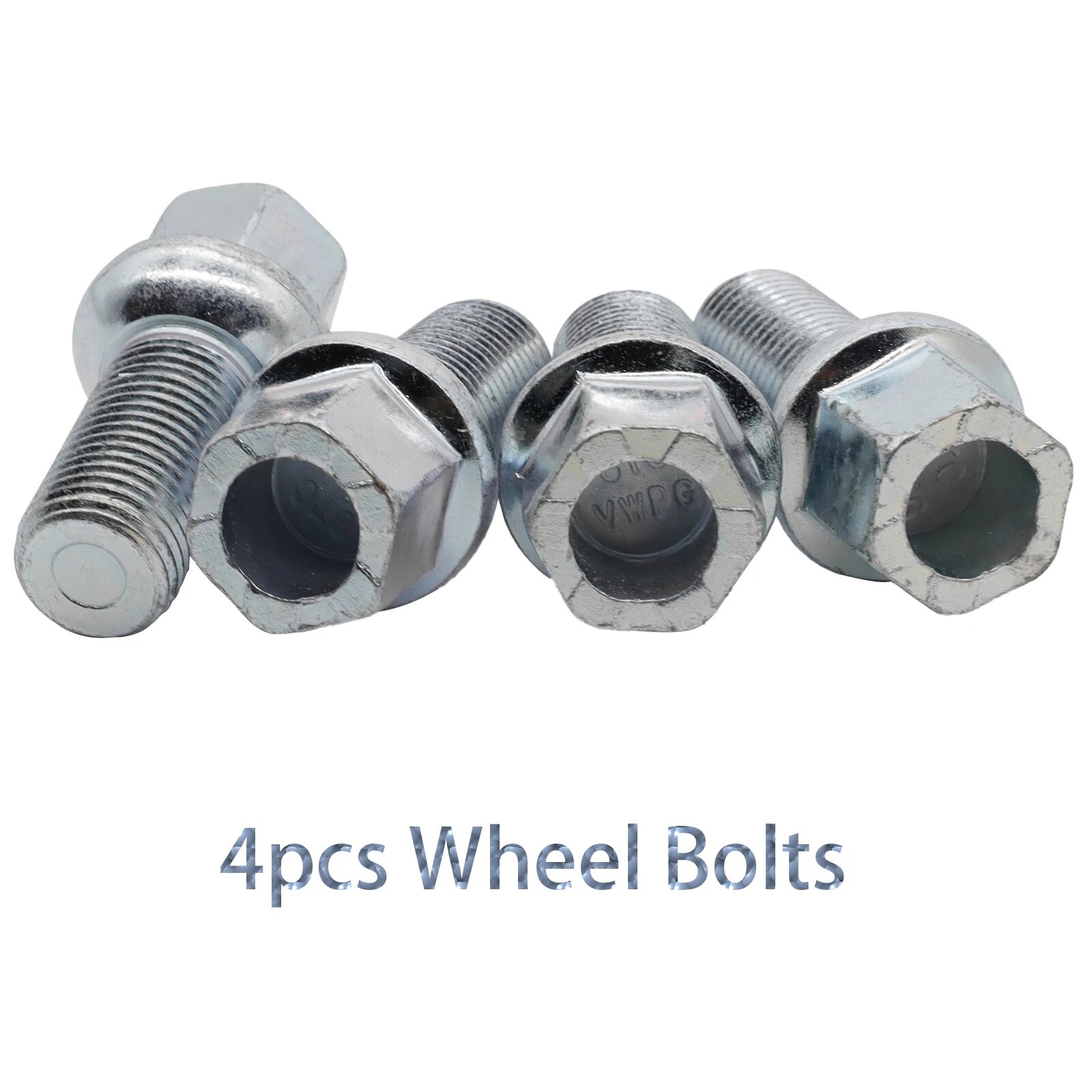 4 × Автомобильные Колесные Болты, серебристые стальные колесные аксессуары, детали для VW Volkswagen Golf Rabbit GTI R32 Polo 9N Tiguan AD1 Audi A2 A3 8P