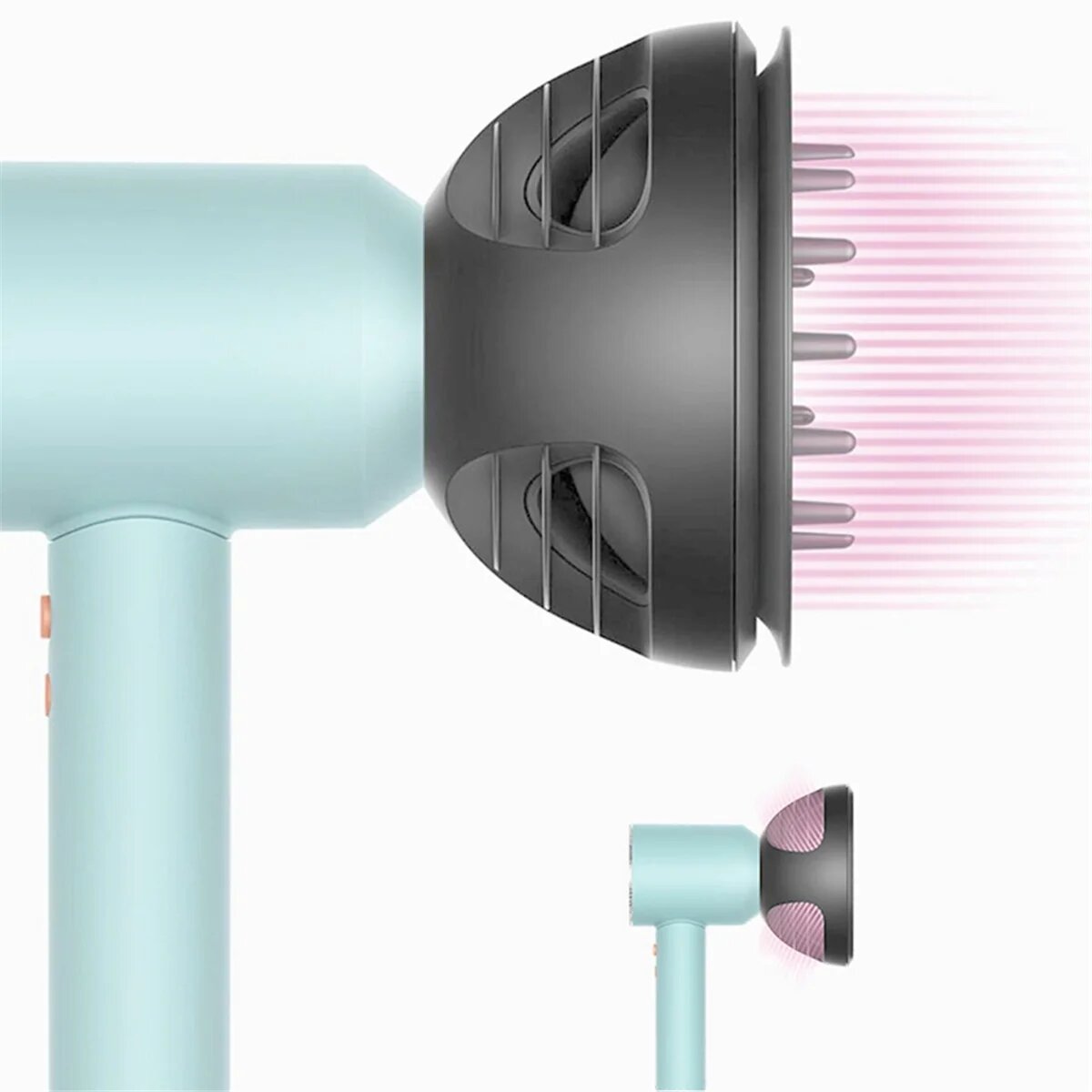 Новая насадка-диффузор для фена Dyson HD01, HD02, HD03, HD04, HD07, HD08, HD15 HD16 Wave + Curl Диффузор двойного назначения