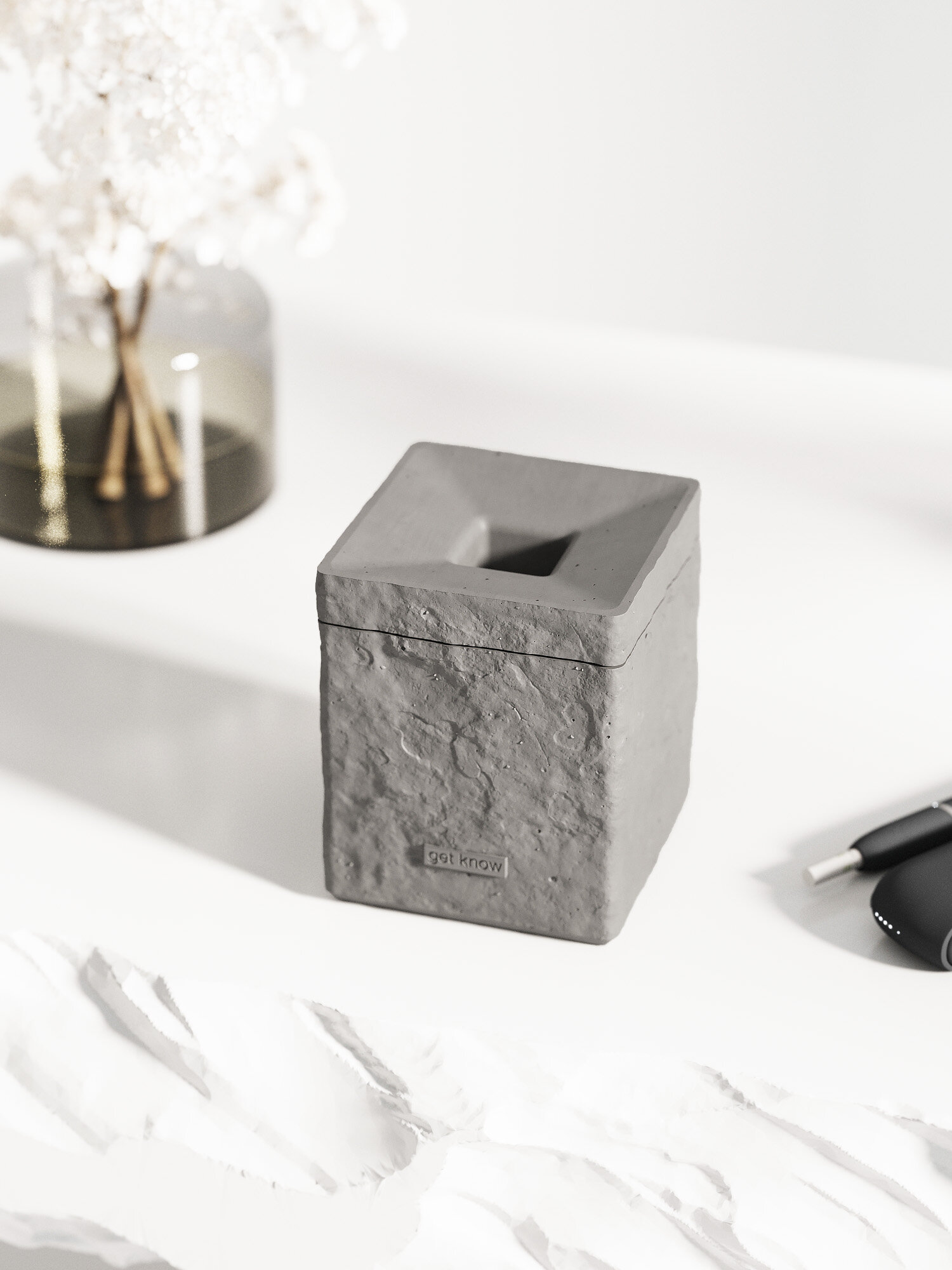 Стичница Стоун серая для iqos / пепельница для стиков айкос, lil solid, glo