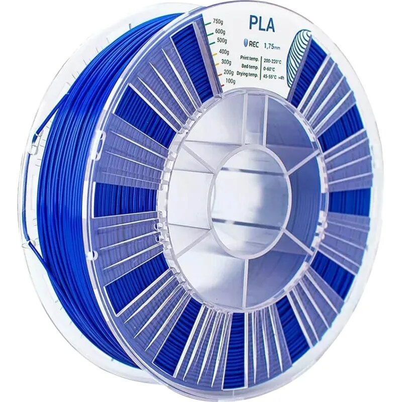 Катушка PLA пластик REC 1.75мм синий 1984911 RR1S2122