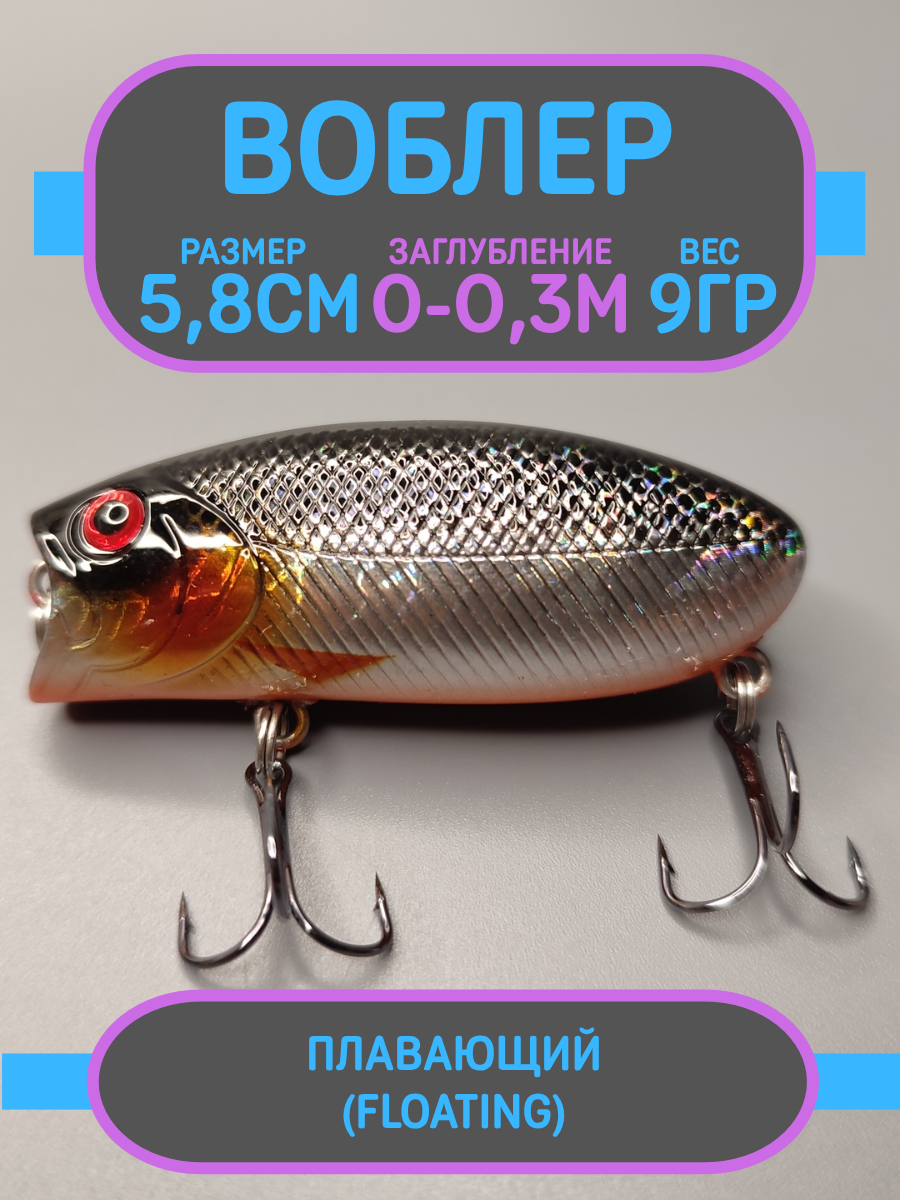 Поппер MALAS Columbia — поверхностный воблер для щуки02