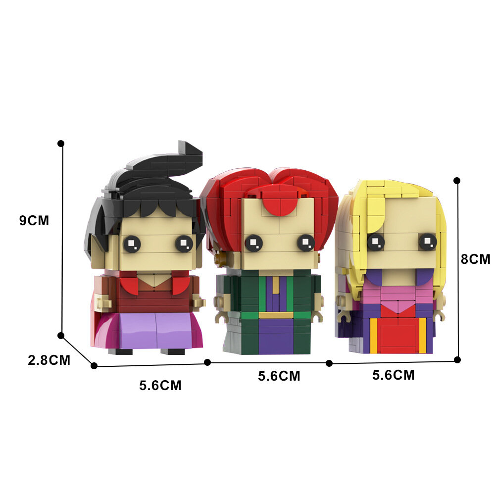 MOC-125996 Ведьмы сумасшедшие, сестры Сандерсон, строительные блоки, игрушки, совместимые с Lego, дропшиппинг