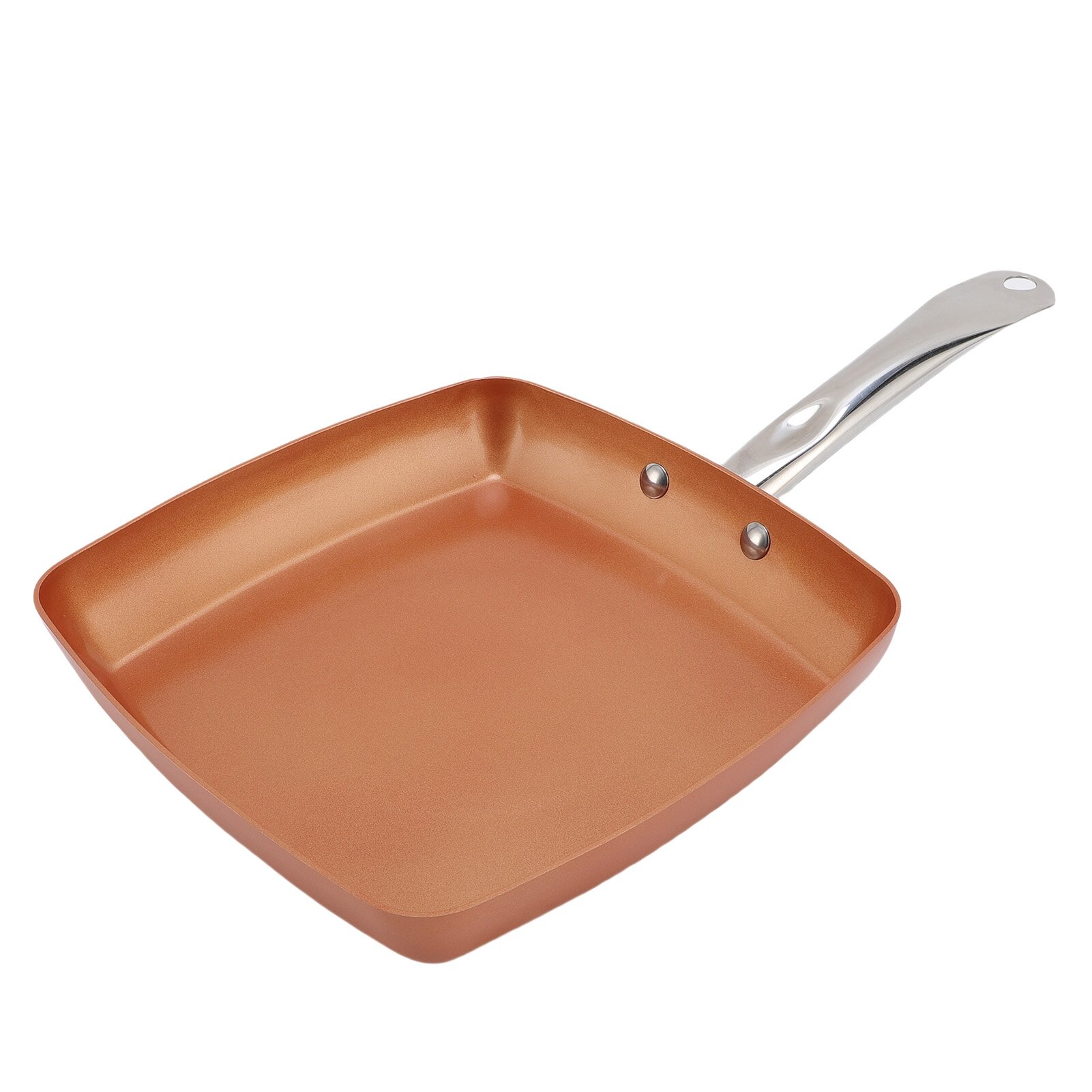 Сковорода медного цвета алюминиевый сплав из нержавеющей стали. Квадратная сковорода с комплексным дном для открытой пламенной плиты Индукционная плита