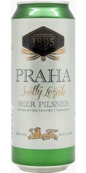 Пиво Nymburk, "Praha" Svetly Lezak, in can, 0.5 л