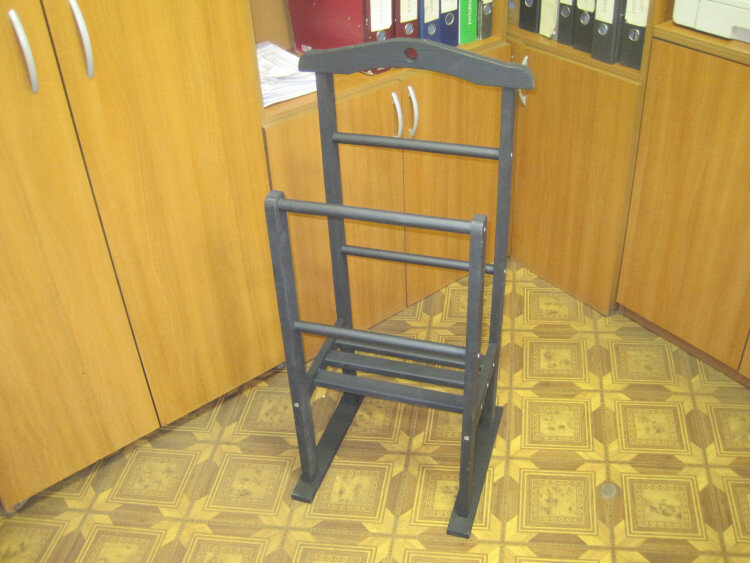 Вешалка напольная для одежды 100х45х36 деревянная аналог Икеа - цвет Черный - Россия