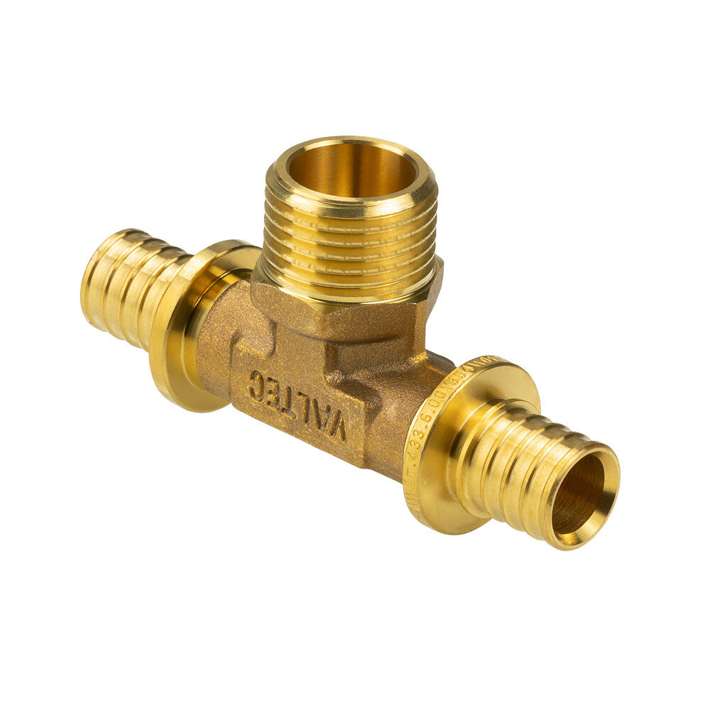 Тройник VALTEC Vtm.433. G.200420, латунь, 20мм, с переходной наружной резьбой