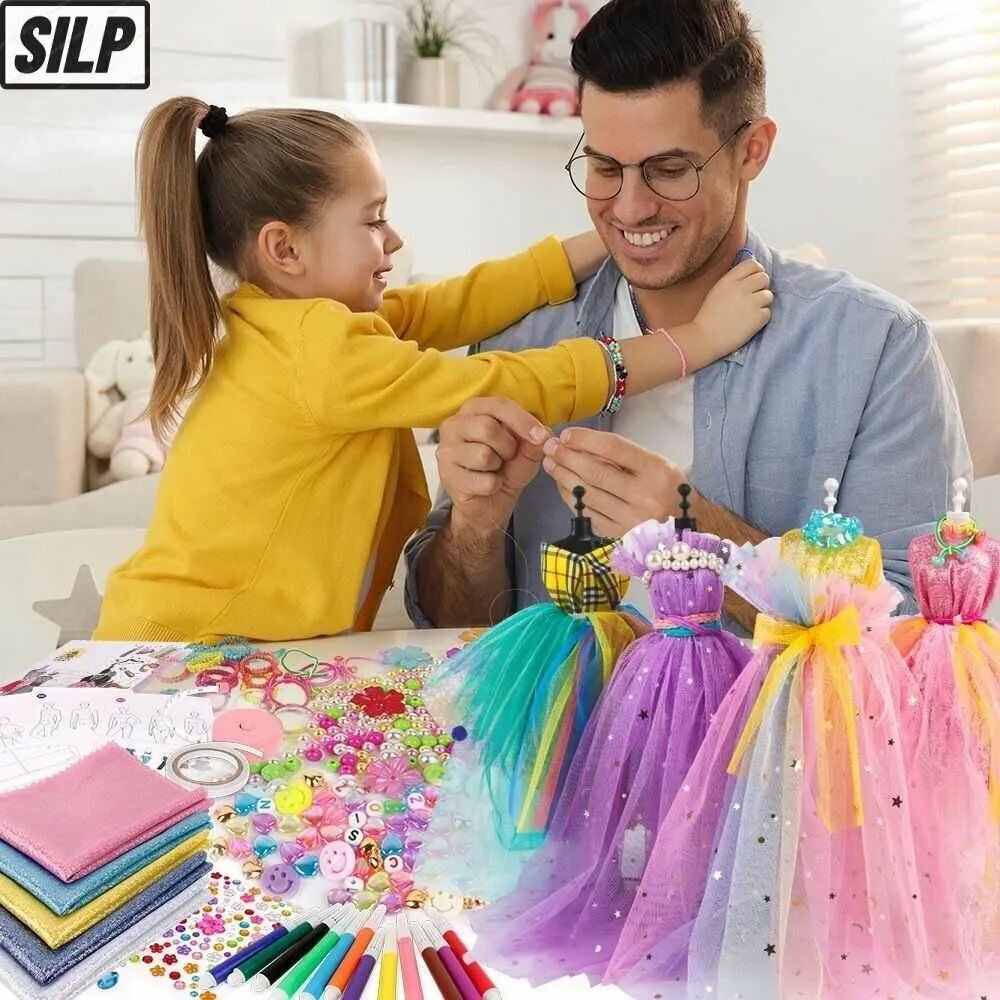 Набор для девочки для шитья кукольной одежды. Набор для творчества, для кукол, Юный дизайнер модельер