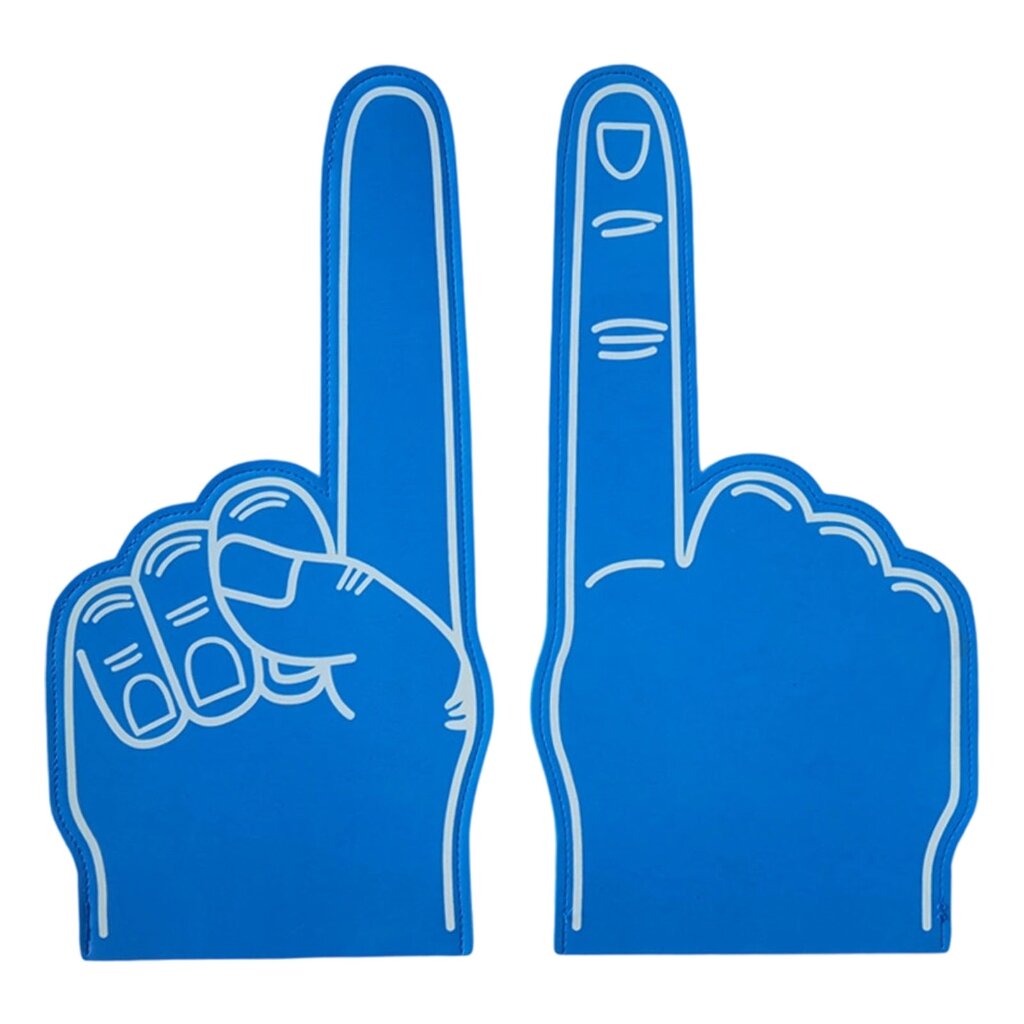 2 больших пенных пальца ярких цветов для мероприятий на открытом воздухе